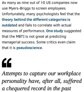 Latest Pseudoscience Personality Profile Checklist